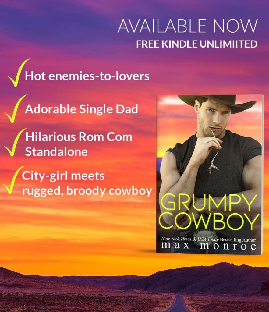 Grumpy Cowboy by Max Monroe Blog Tour with Excerpt | Red Cheeks Reads